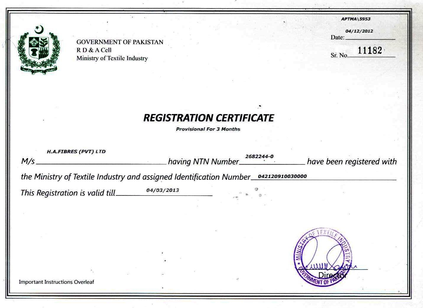 H.A. Fibres (Pvt.) Ltd.